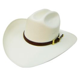 Modestone 100X Traditional Bangora Rodeo Straw Cowboy Hat White