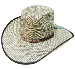 Modestone Traditional Bangora Rodeo Straw Cowboy Hat Beige