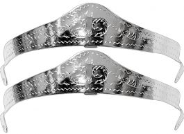 Modestone Pair Metal Heel Caps/Guards Western Filigree O/S Silver