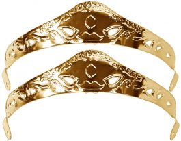 Modestone Pair Metal Heel Caps/Guards Western Filigree O/S Gold